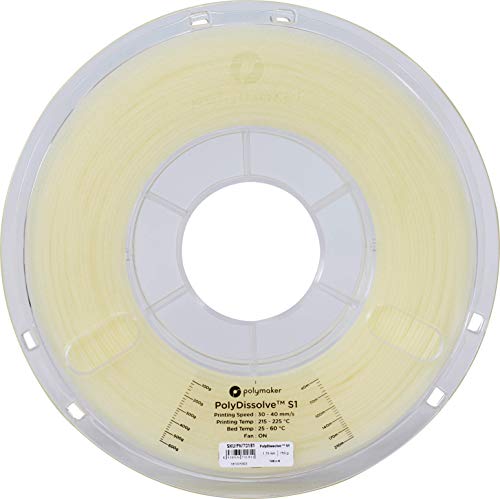 Polymaker PVA Filament 1.75mm Water Soluble Filament 750g Spool - PolyDissolve S1 Support Material Filament for PLA 3D Printer Filament, Soluble PVA Filament 1.75 3D Printing PVA Dissolvable Filament
