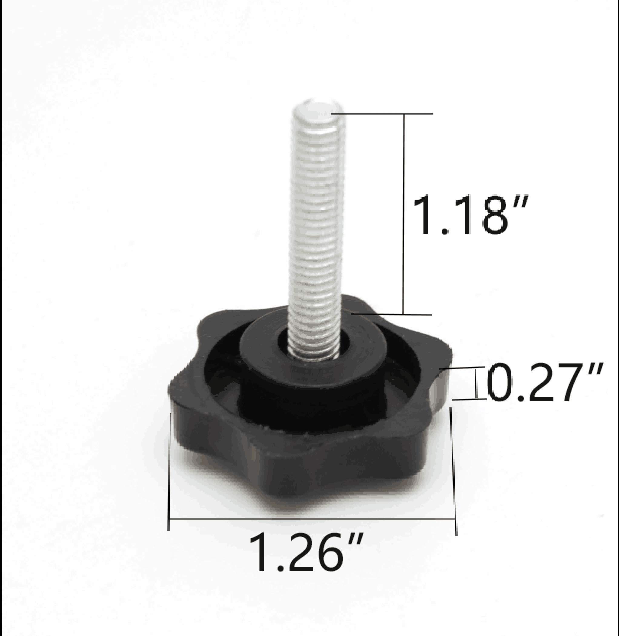 Smartsails 6 Pieces of Plum Shape M6x30mm Large Rubber Head Adjustment Bolt Knob Handle Screw Fan Accessories Hand Screw Screw Electrical Accessories Screw