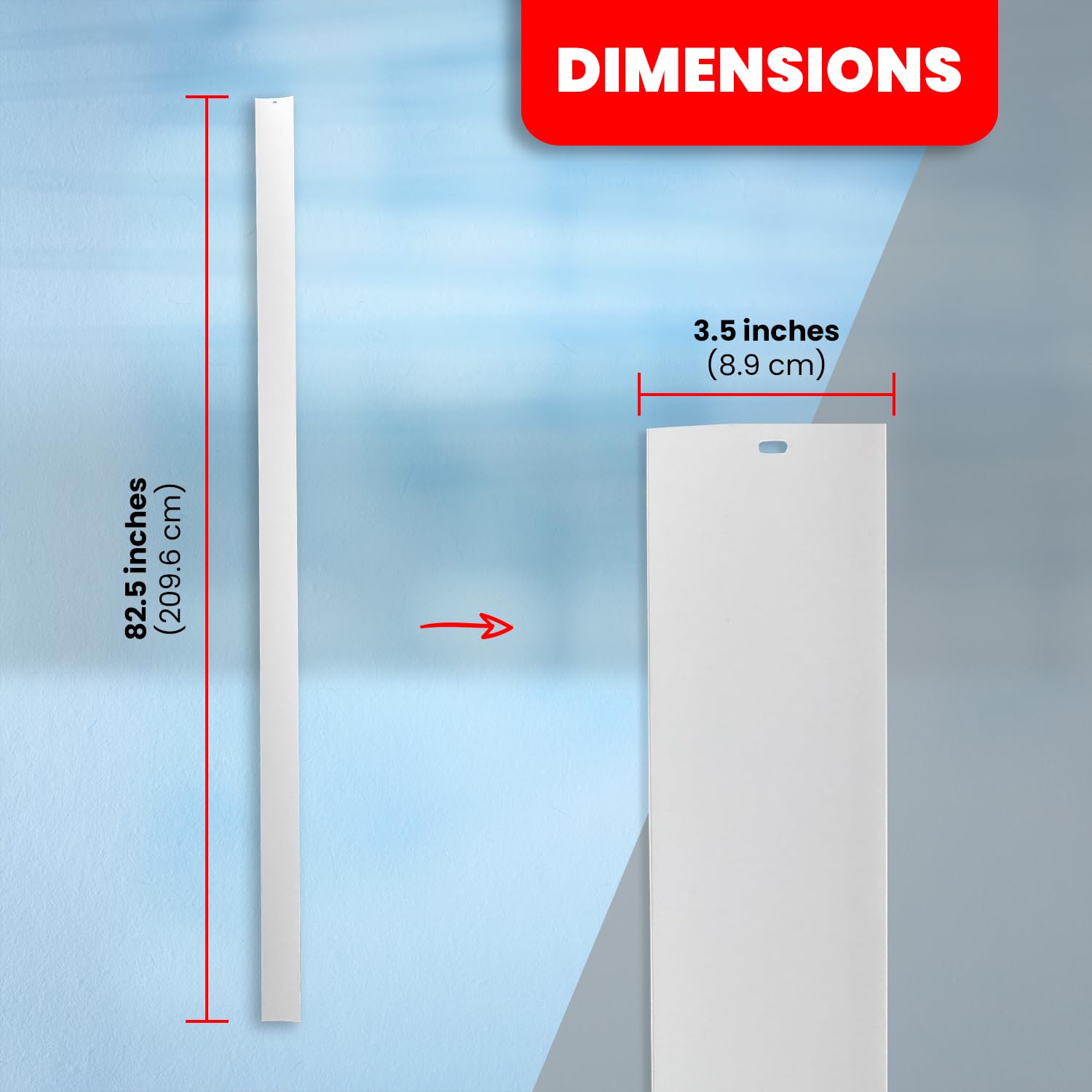 Amazing Drapery Hardware Premium Vinyl/PVC Vertical Blind Replacement Slats, 6 Pack, White - Smooth, Curved Style - DIY-Friendly and Trimmable Length - Ideal for Replacing Broken Blinds