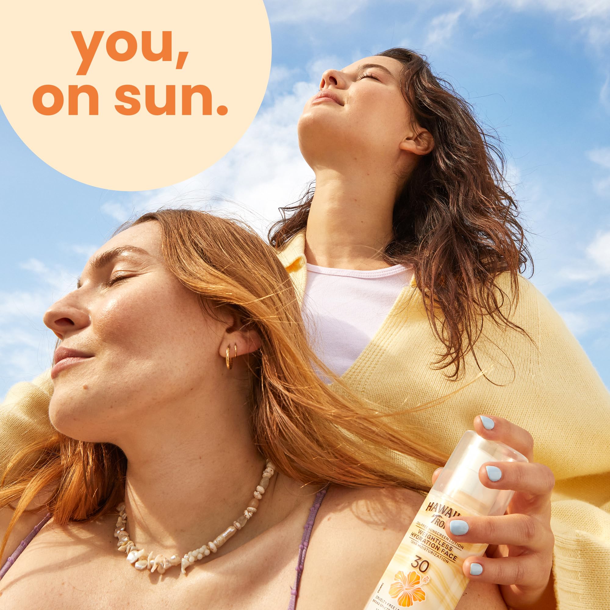 Hawaiian Tropic Weightless Hydration Lotion Sunscreen for Face SPF 30, 1.7oz | Winter Vacation Essentials, Winter Sports Skin Sun Protection, Sunblock, Sunscreen Travel Size, 1.7oz