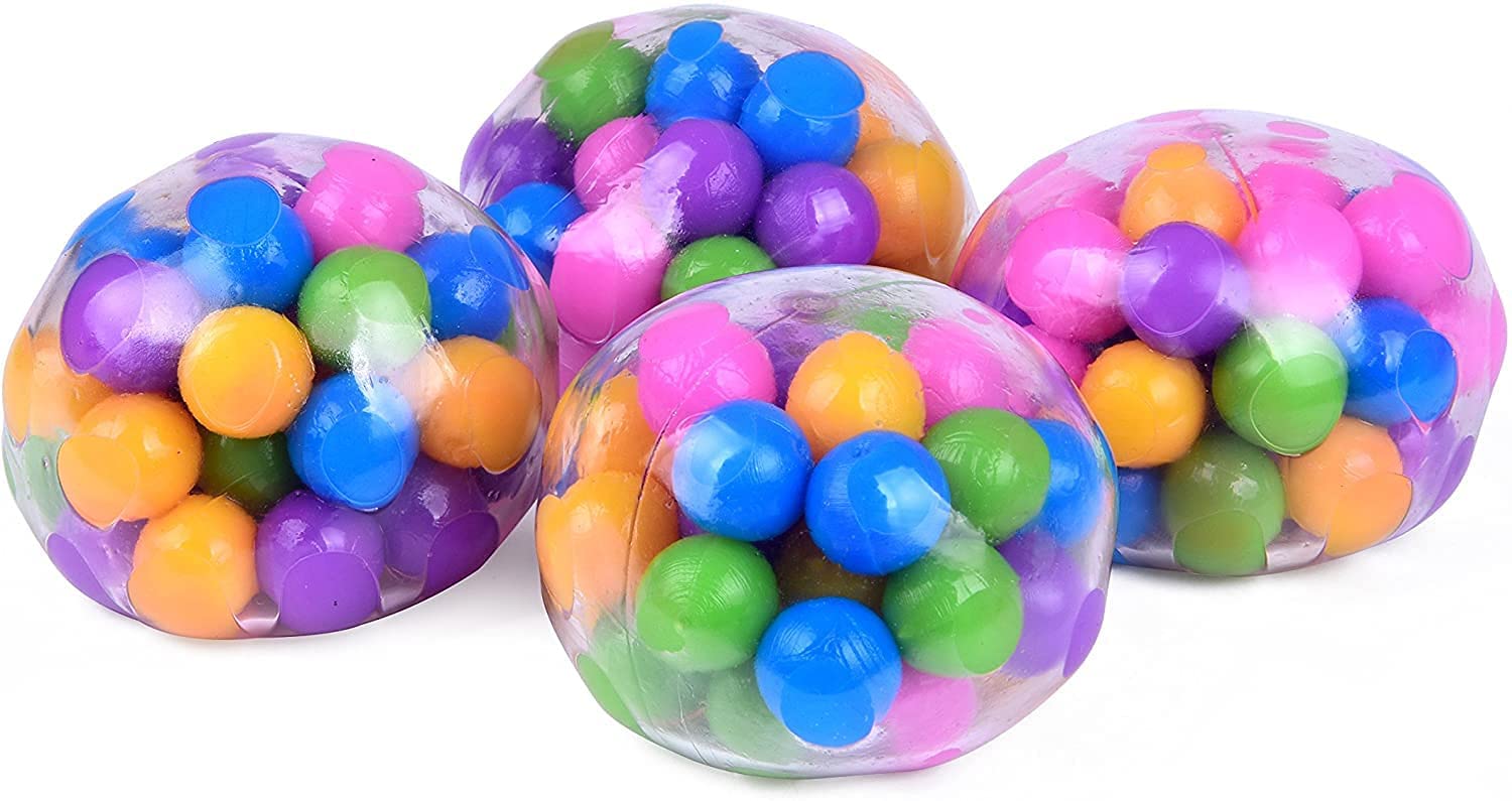 CJZZ Rainbow Stress Balls Fidget Toy, Rainbow Relief Squeezing Stress Ball for Kids Adults, Tear-Resistant, Non-Toxic,Suit ADHD, OCD, Funny Stress Ball (A1)
