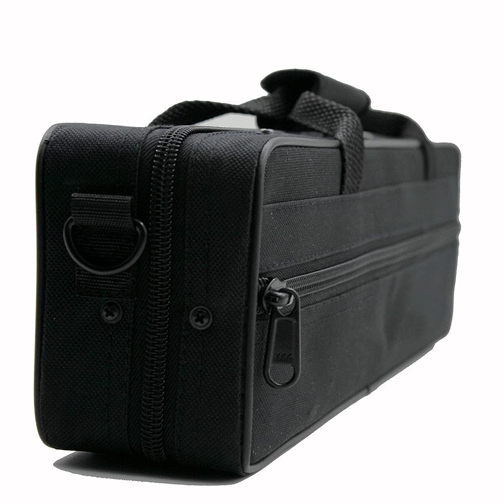 summina 16 Holes C Flute Case Flute Bag Gig Bag Backpack Box Water-resistant 600D Foam Cotton Padding with Adjustable Single Shoulder Strap