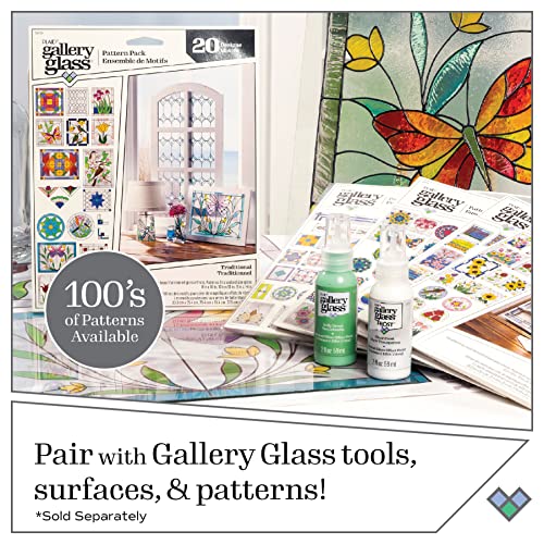 Gallery Glass, Floral Stained Kit, Glass Paint Set for DIY Arts and Crafts, Perfect for Beginners and Artists, 1 Count (Pack of 6)