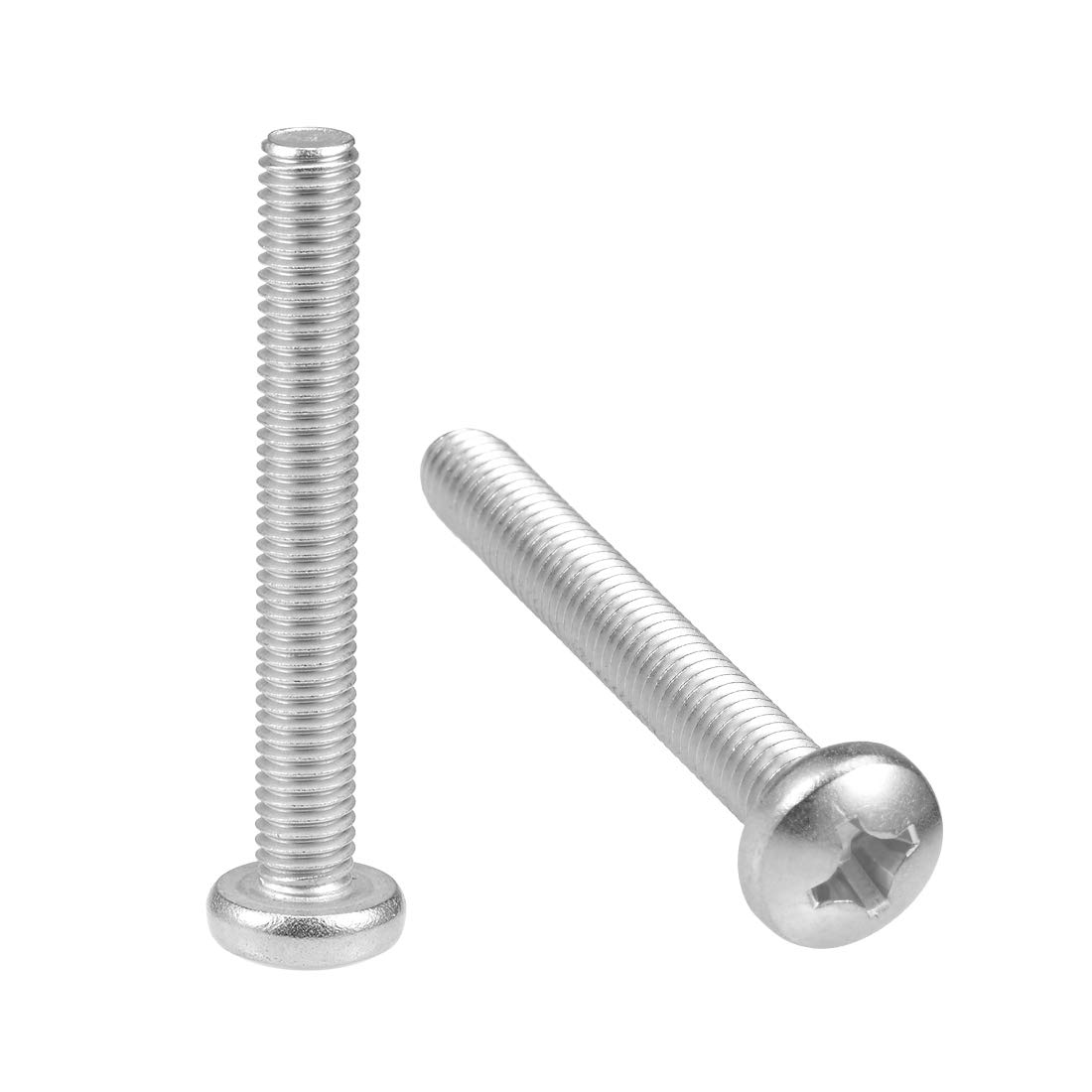 uxcell M8x60mm Machine Screws Pan Phillips Cross Head Screw 304 Stainless Steel Fasteners Bolts 8Pcs