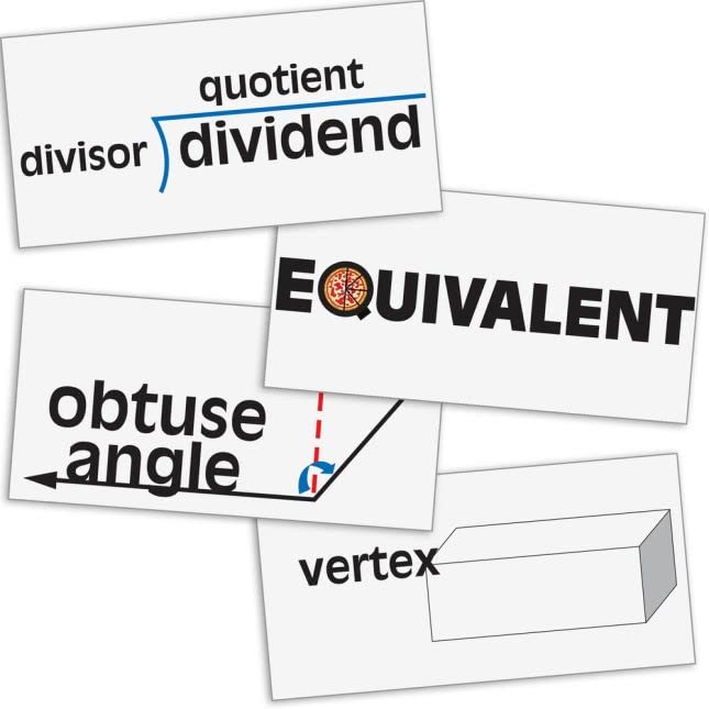 Really Good Stuff Math Vocabulary Word Wall - 45 Cards