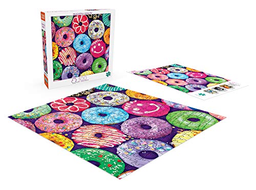 Buffalo Games - Delightful Donuts - 300 Large Piece Jigsaw Puzzle Multicolor, 18"L X 18"W