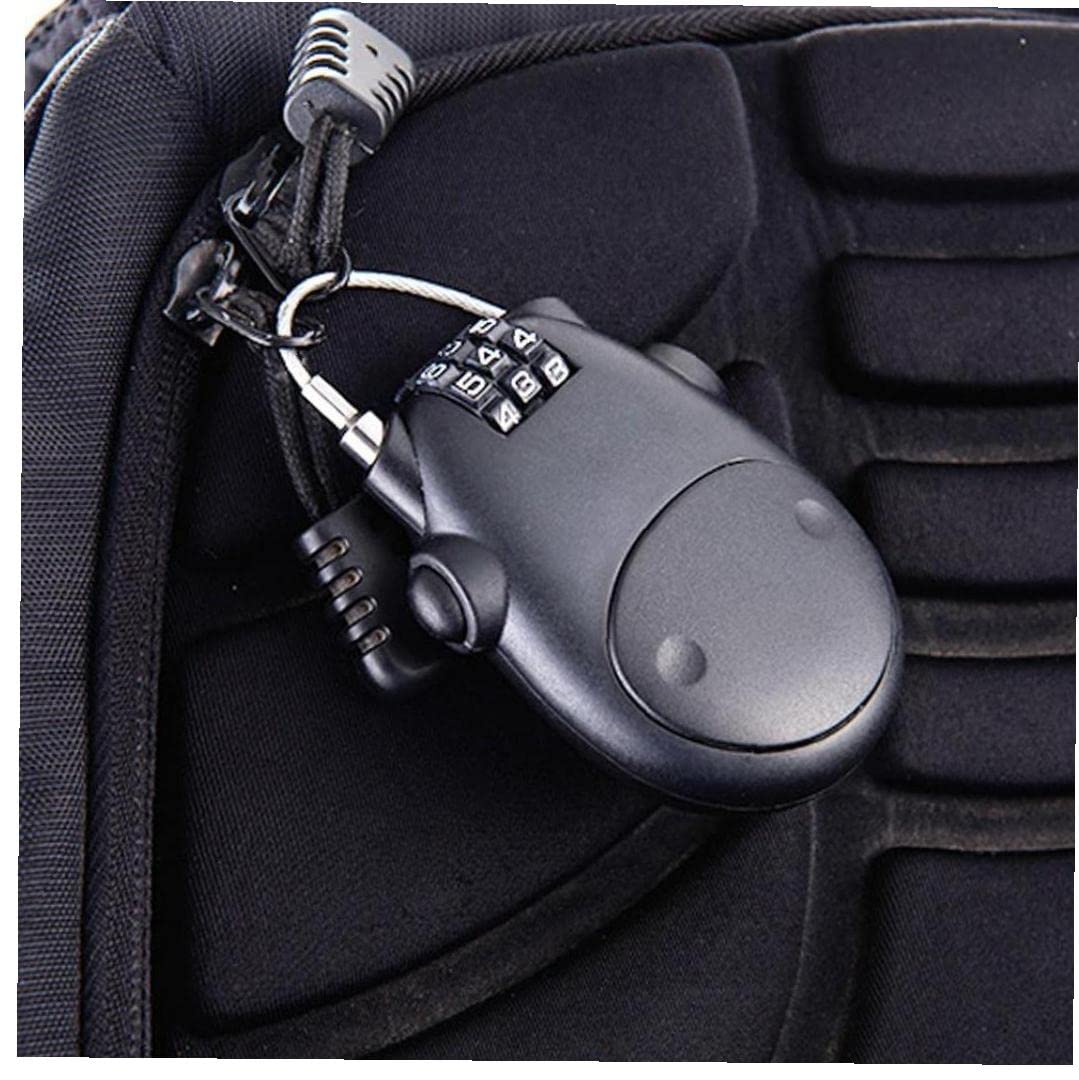 80cm Retractable Cable Bike Lock Anti-Theft Luggage Locks Mini Lock 3 Digit Combination Number Padlock for Suitcases Bicycle