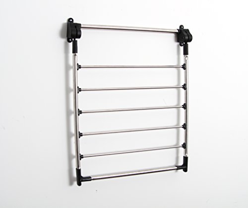 GreenWay Stainless Steel Indoor Wall Mount Drying Rack, Stainless