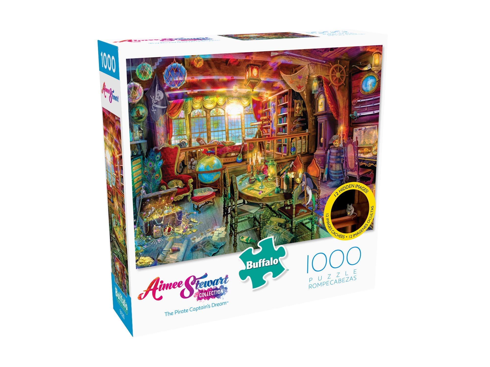 Buffalo Games - Aimee Stewart - The Pirate Captain's Dream - 1000 Piece Jigsaw Puzzle with Hidden Images