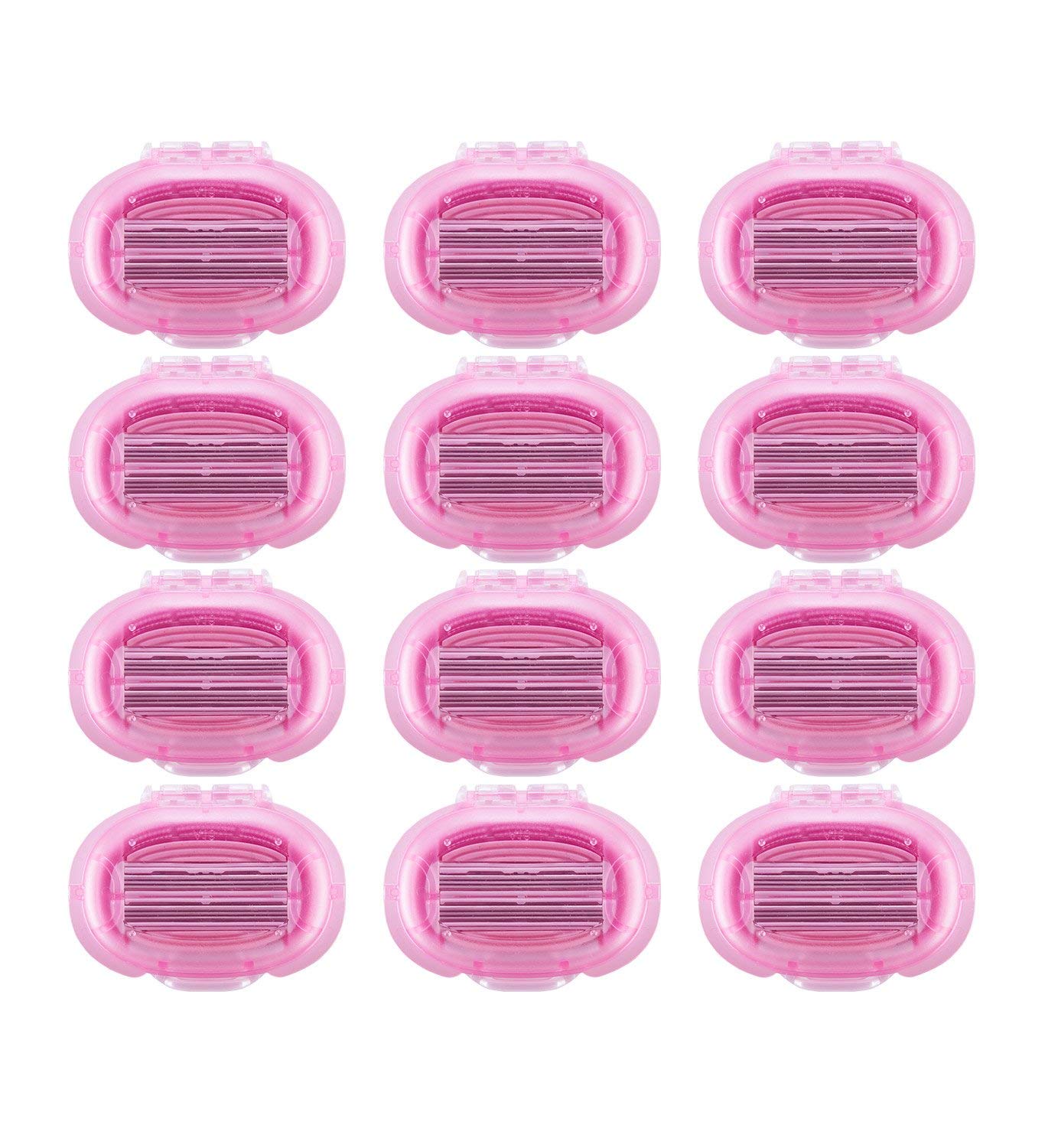 Pure Silk Contour 6 Women’s Razor Blade Refills (12 count) with Free Contour 6 Handle