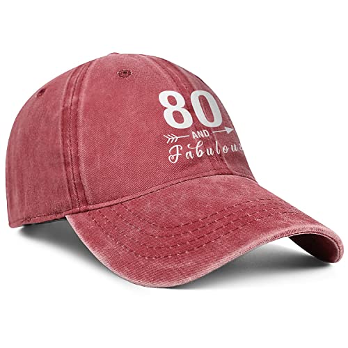 80th Birthday Gifts Men Women Hats 80 and Fabulous Dad Mom Vintage 1943