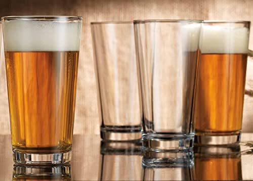 Glaver's Drinking Glasses Set of 8 Mixed Glassware Set, 4 Highballs 17 Oz., 4 Whiskey Glasses 13 Oz., Great For Cocktail Whisky and other Beverages. Dishwasher Safe.