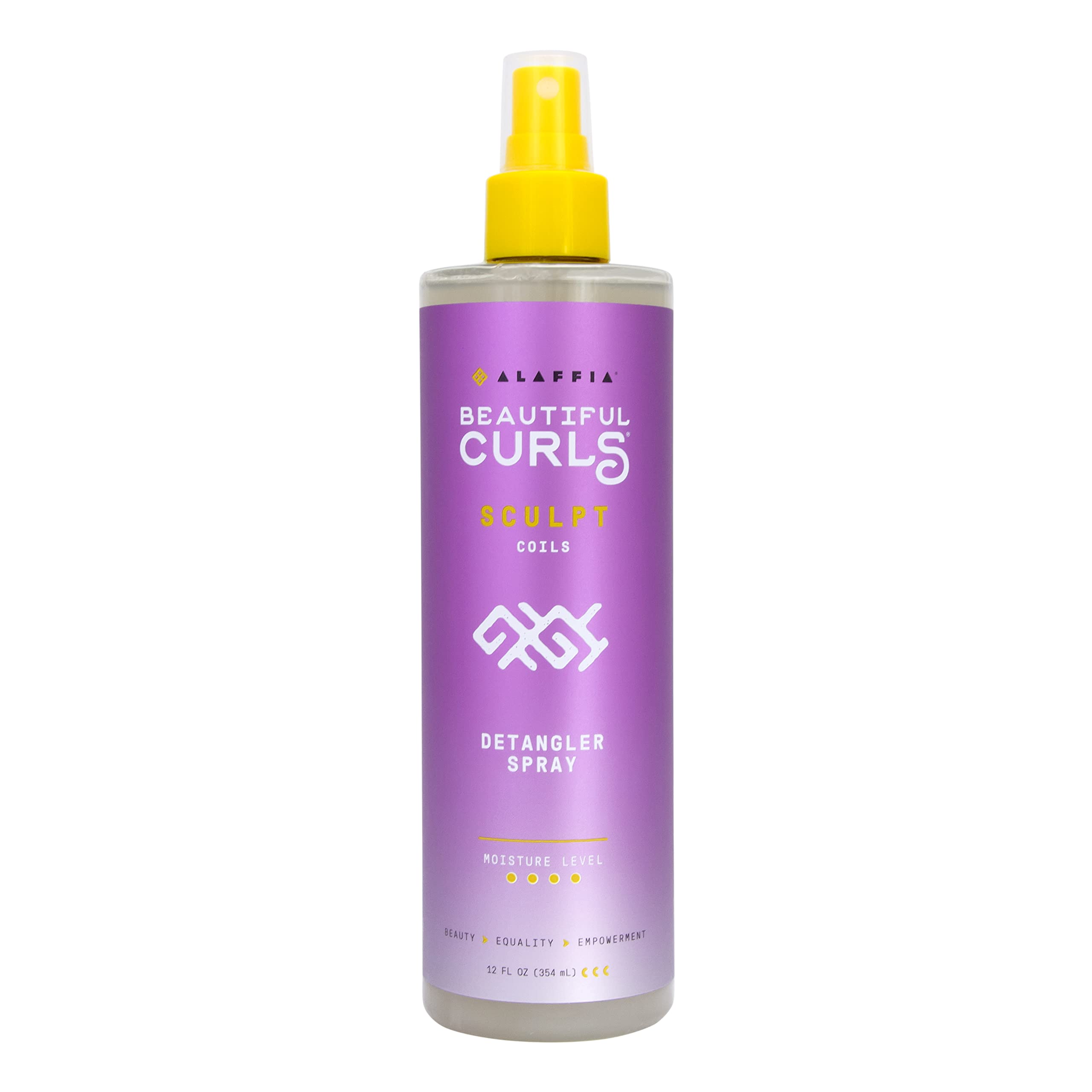 Alaffia Hair Care, Beautiful Curls Detangling Spray, Thick & Curly Hair Products, Shea Butter and Grape Seed Extract for Maximum Hydration in a Leave in Conditioner, 12 Fl Oz