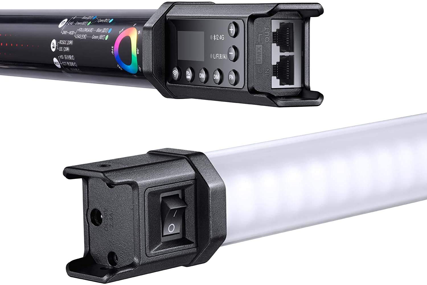 GODOX TL60 RGB Tube Light,CRI 96 TLCI 98,Color Temper 2700K~6500K,100% Brightness (LUX),39 FX Effects,2.4G Wireless,Support APP Control/DMX Control (2PCS)