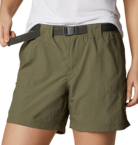 Columbia Women's Sandy River Cargo Short, Breathable, UPF 30 Sun Protection, Stone Green, Large
