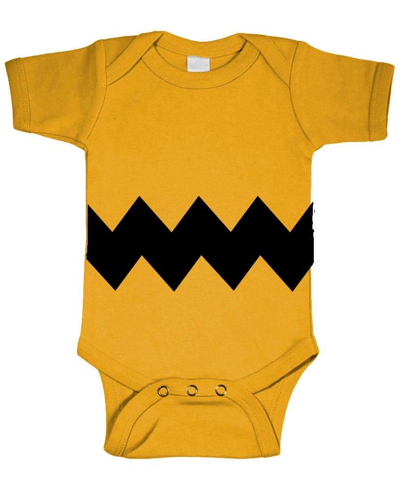 The Goozler CHARLIE BROWN STRIPE - Baby Bodysuit, Gold, 12m