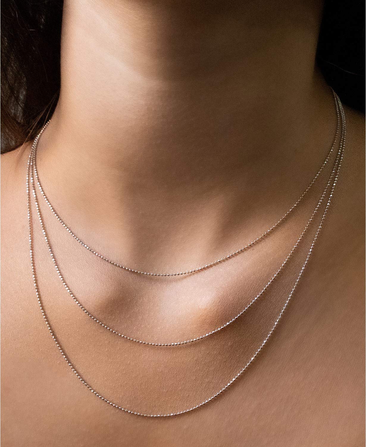 Alex Woo Sterling Silver Icon 1.5mm Chain Pendant Enhancer, 2"