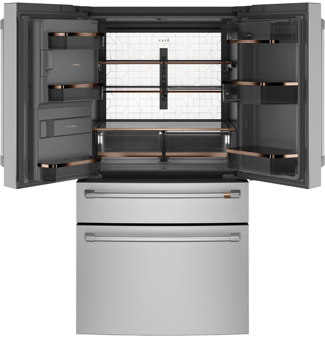 Café CXE22DP2PS1 22.3 Cu. Ft. Stainless French Door Counter Depth Smart Refrigerator