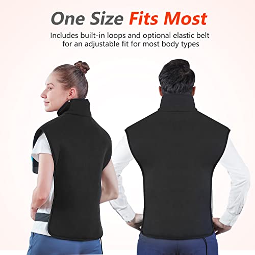 Comfier Large Heating Pad for Neck and Shoulder,Calming Heated Back Wrap with 6 Heating Level,Heating Pad for Back Pain Relief,Wearable Full Body Heating Pad with 10 Timing Setting,Gifts for Men&Women