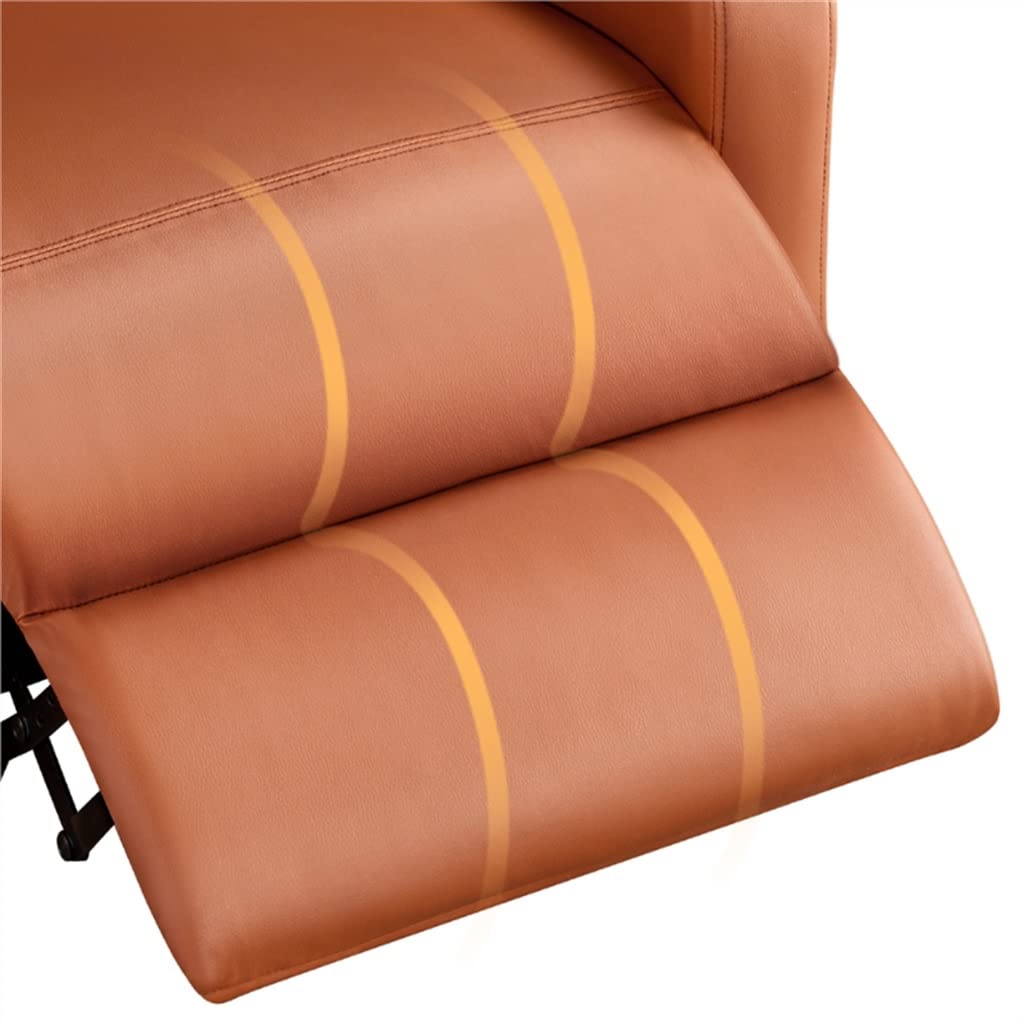 ADUH Faux Leather Push Back Theater Recliner Sofa Waterproof Leisure Lazy Single Sofa for Living Room Bedroom