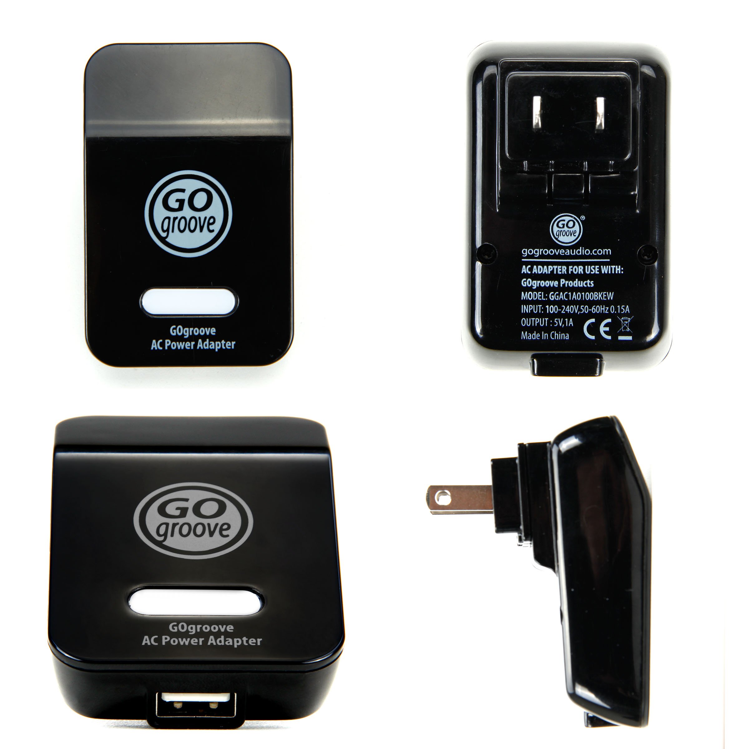 GOgroove Universal Fitness Tracker USB Power Adapter Wall Plug - Compatible with Fitbit Charge, Inspire, Versa, Ionic, Alta HR, Fossil, Samsung, Lintelek, LETSCOM and More Fitness Trackers