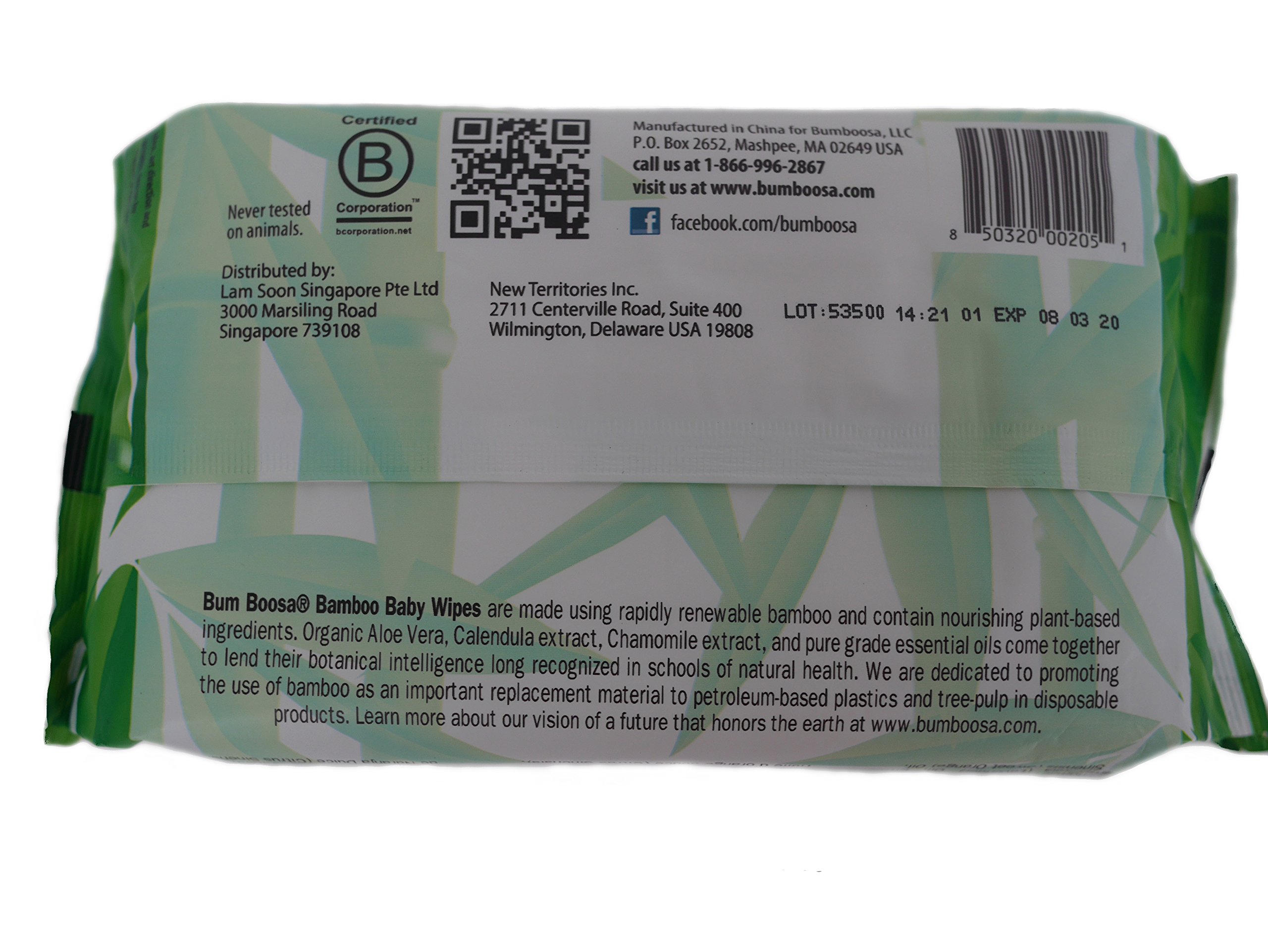 Bum Boosa Bamboo Products Baby Wipes - 12 Packs/960 Count - Thicker, Stronger, Absorbent, Easy Dispensing, Hypoallergenic, Natural Scent, Eco-Friendly