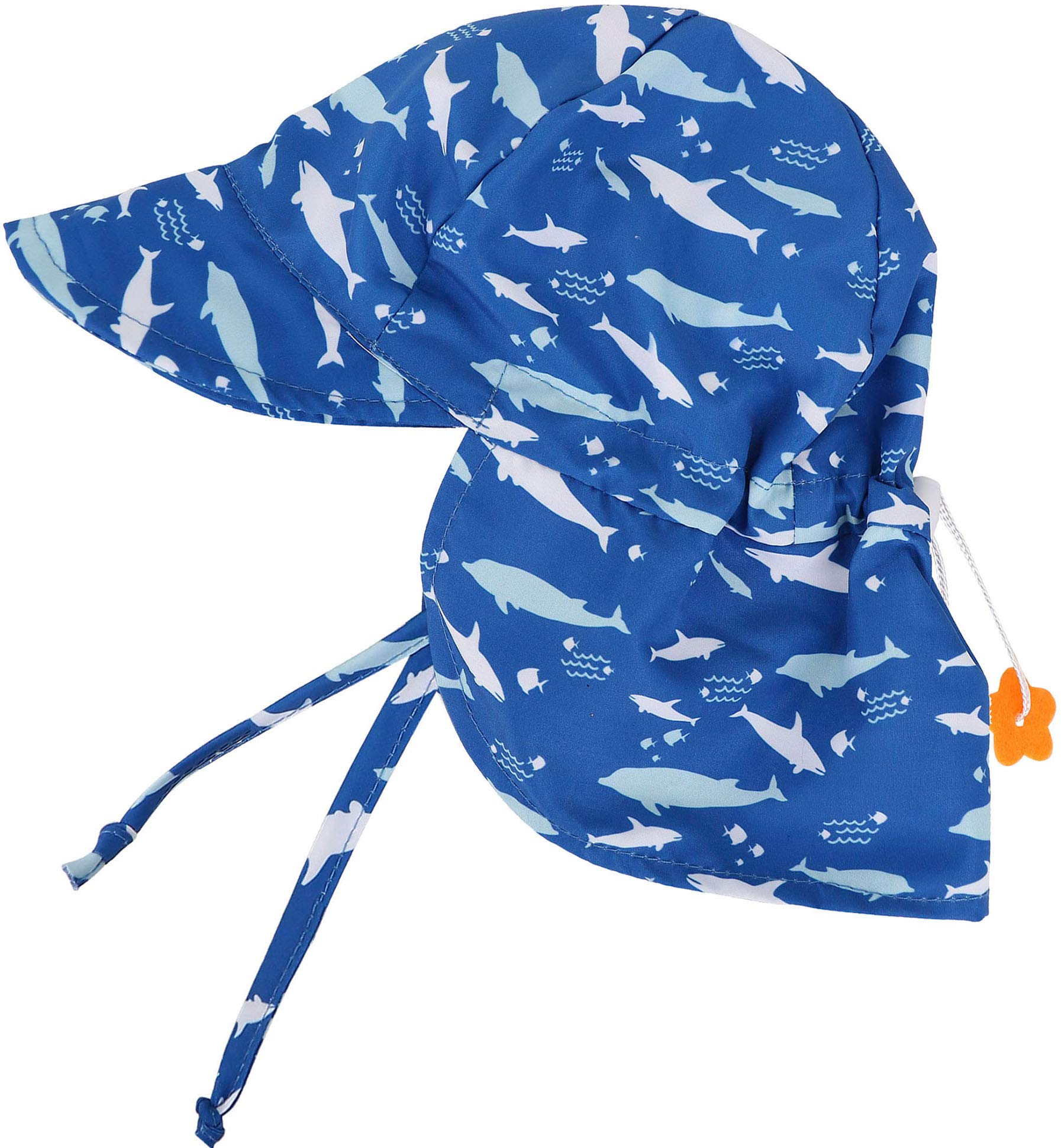 SimpliKids Toddler Sun Hat UPF 50+ UV Ray Sun Protection Hat Baby Sun Hats w/Neck Flap Infant Sun Hat for Baby Beach Hat,Shark,0-12 Months