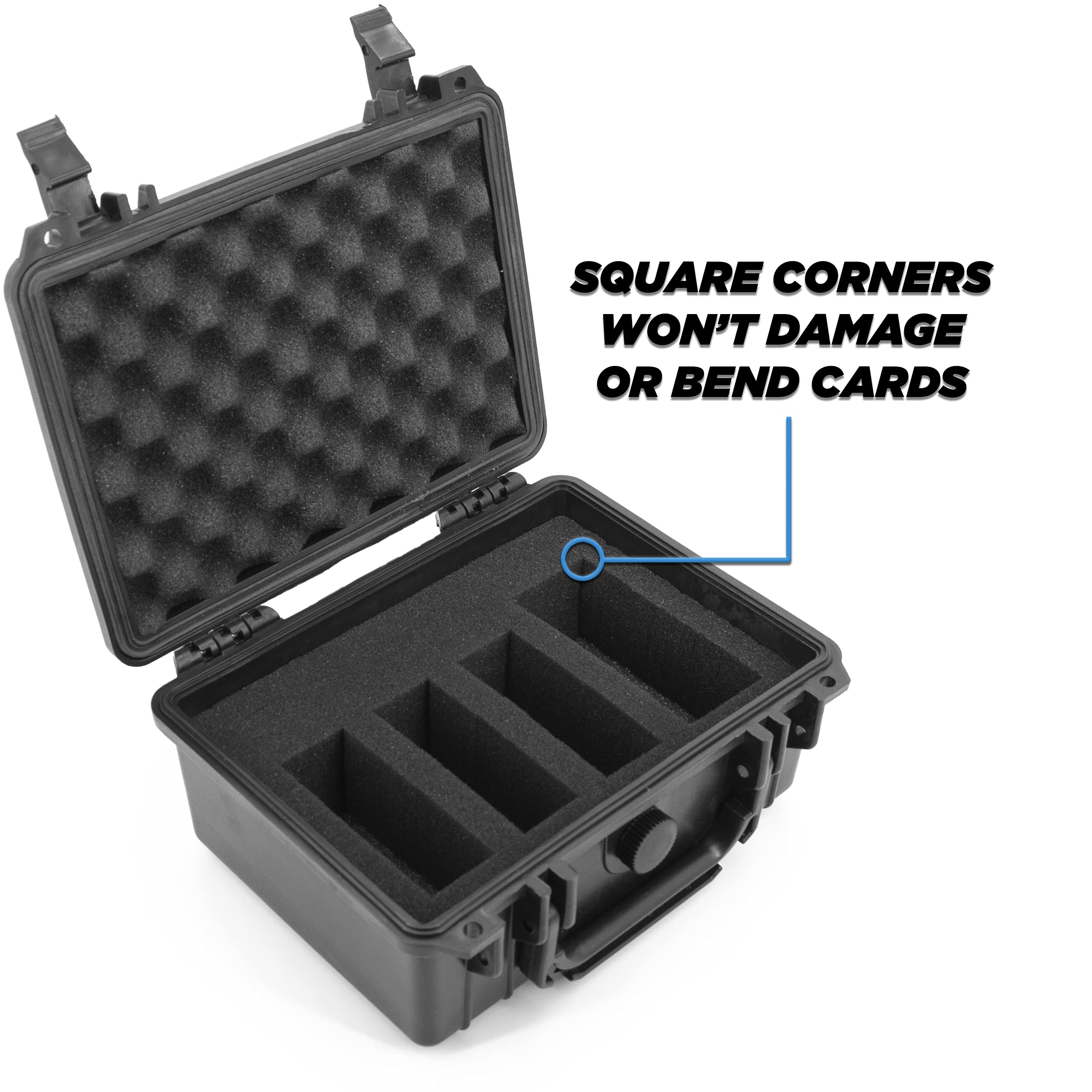 CASEMATIX Waterproof Trading Card Case for 550 Cards - Hard Shell Trading Card Box with Customizable Foam Compatible with Magic The Gathering, Cards Against Humanity and Standard TCGs