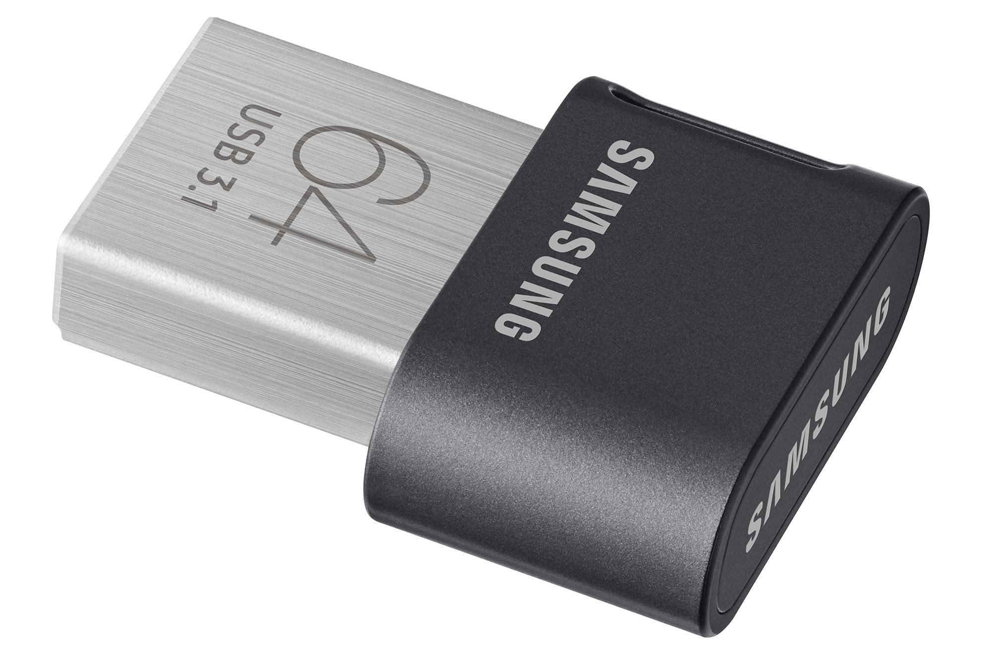 Samsung FIT Plus USB Flash Drive Type-A 64GB 300MB/s Read 30MB/s Write Compact USB 3.1 Flash Drive with Key Ring, Gray, MUF-64AB/APC