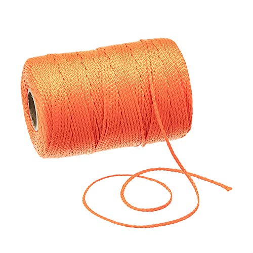 Amazon Basics Braided Mason Twine, Moisture, Oil, Acid Resistant - #18 x 500 Foot (1.5 mm x 150 m), Orange