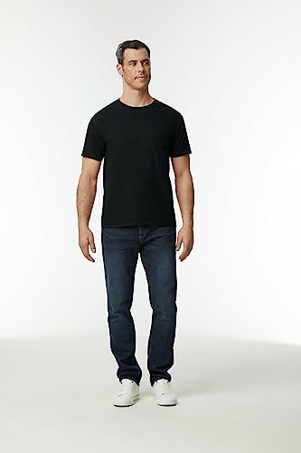 Gildan Adult Softstyle Cotton T-Shirt, Style G64000, Multipack, Black (2-Pack), Large