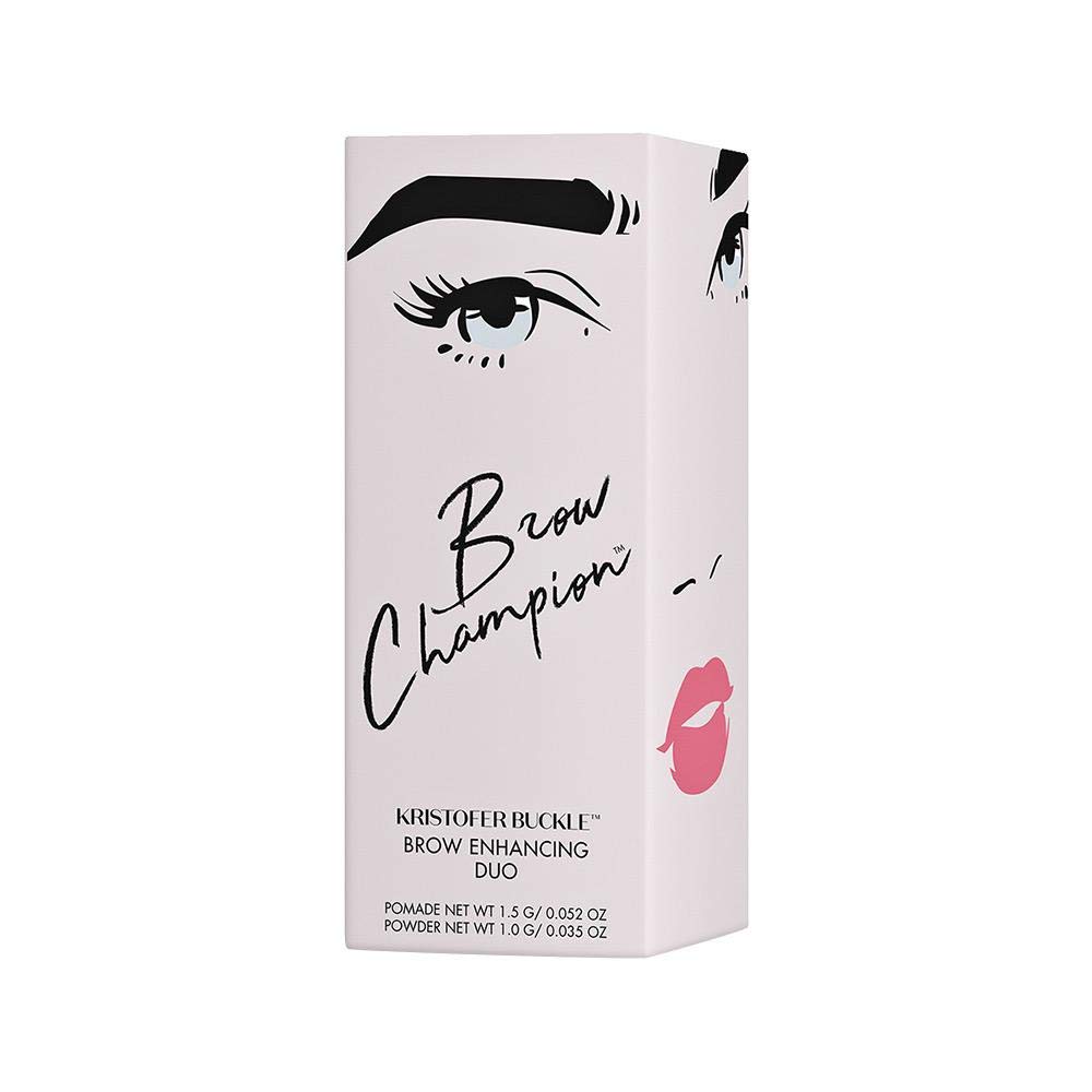 KRISTOFER BUCKLE Champion Eyebrow Pomade and Powder Blonde 0.09 oz. - All-In-One Eyebrows Product, Pomade & Two Powders for Fuller Brows