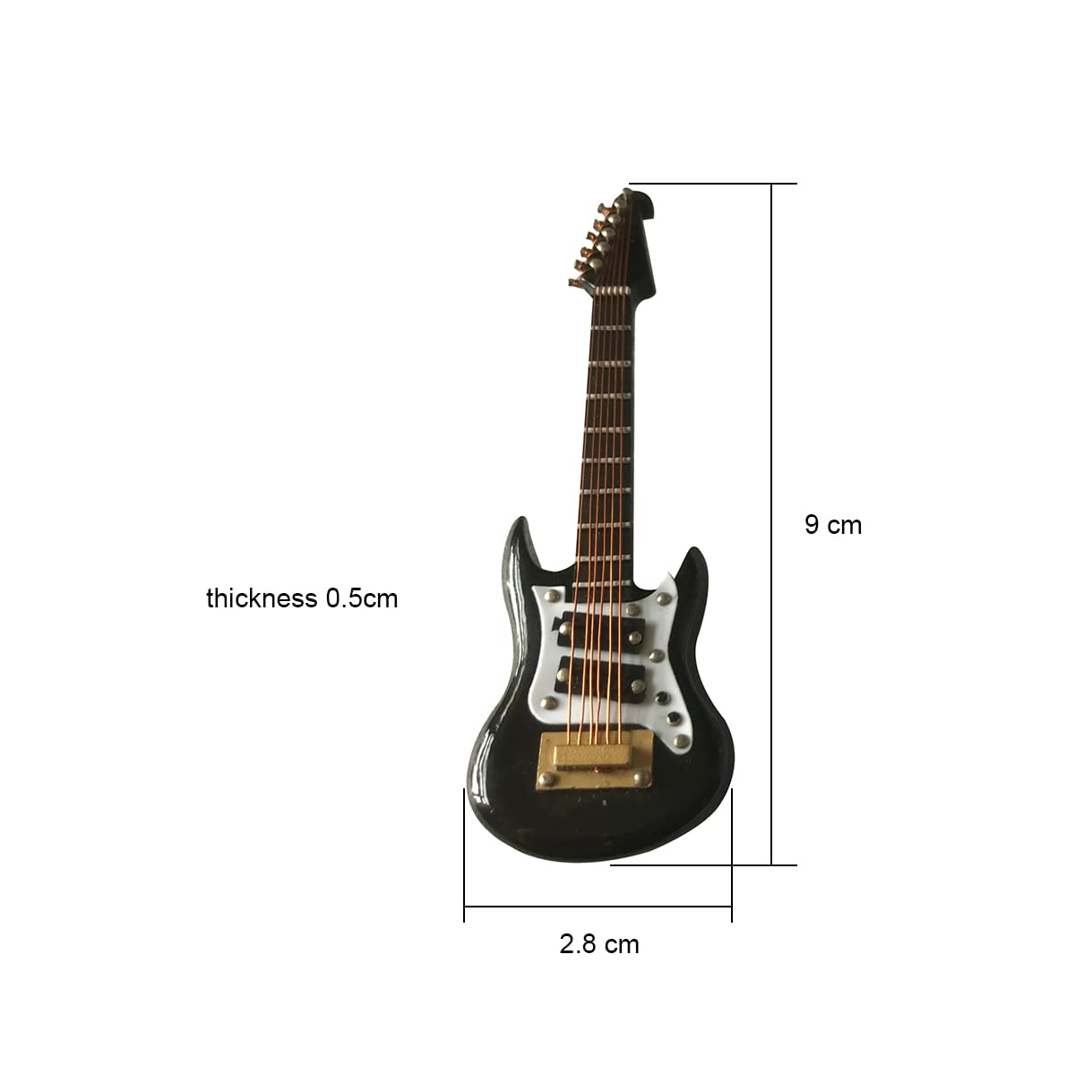 ALANO 9cm Black Mini bass Guitar Decoration Decorative Guitar Dollhouse Guitar(GE23B-9)