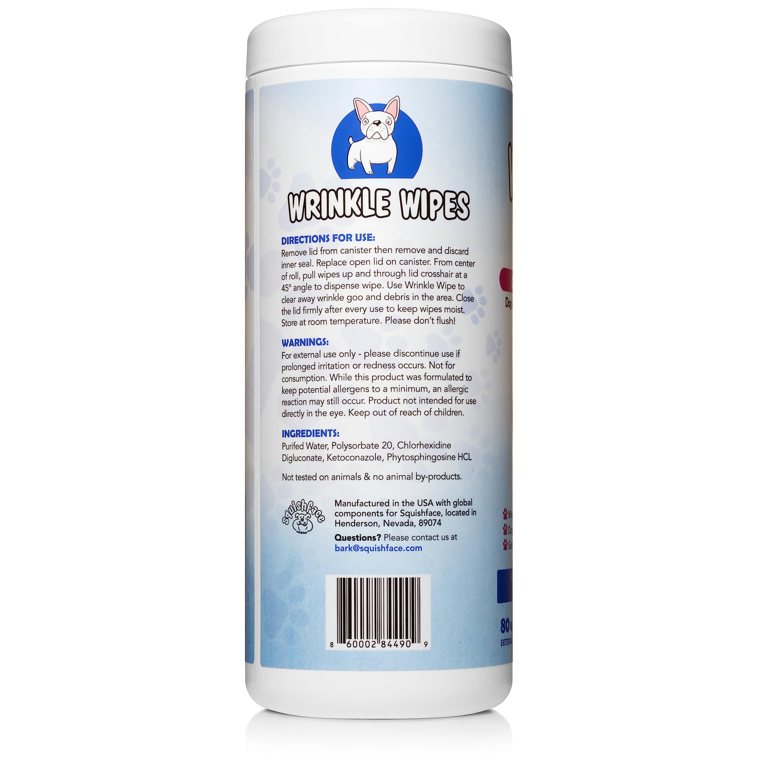 Squishface Tear Stain Paste + Wrinkle Wipes + Dog Ear Wipes Bundle - for Dogs with Wrinkles, Tear Stains, Tail Pockets, Irritated Paws & More - Great for All Breeds!