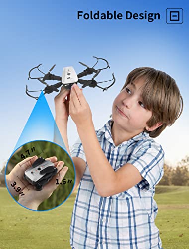 Drones with Camera for Adults/Kids/Beginners - FPV Drone with Camera 1080P Live Video Drones for Kids with 1 Key Fly/Land/Return Design Drones for Adults with 360° Flip/Custom Path/164fts Range RC Drone with Voice/Gesture/Gravity Control Gift Ideas