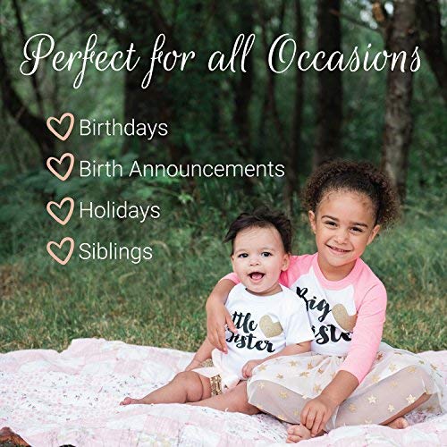 Bump and Beyond Designs Baby-Girls Little Sister Leotard Outfits White, 0-3 Months