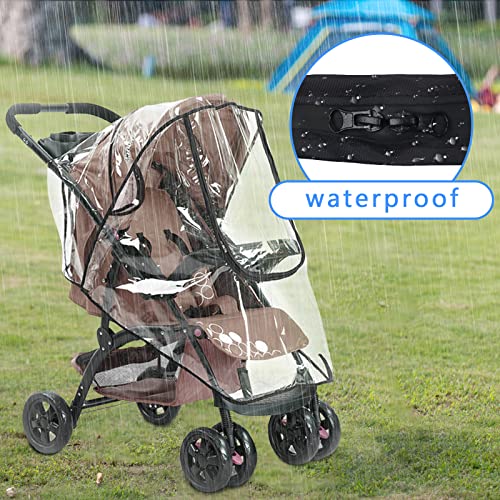 Ginchain Stroller Rain Cover, Universal Stroller Accessory, Waterproof Rainproof Windproof Weather Shield, Baby Travel Stroller Shield, Protect from Dust Snow Insects