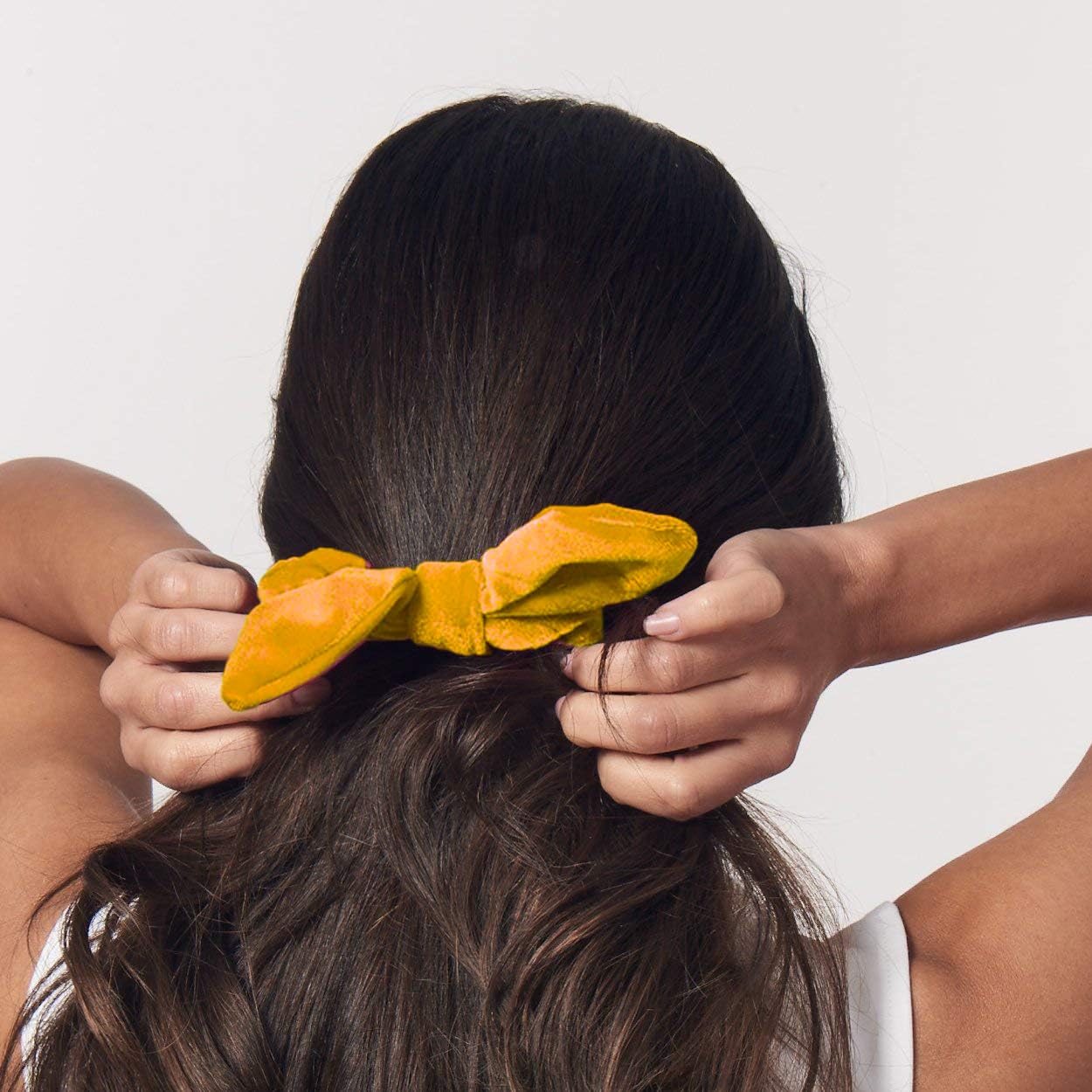 Simnice 25 Pack Hair Scrunchies Rabbit Bunny Ear Bow Bowknot Scrunchies Velvet Scrunchy Bobbles Elastic Hair Ties Bands Ponytail Holder