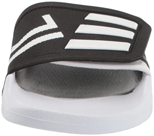 adidas Unisex Adilette Slides Sandal, Black/White/Black (TND), 11 US Women