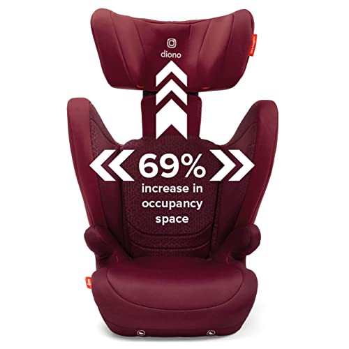 Diono Monterey 4DXT Latch, 2-in-1 High Back Booster Car Seat with Expandable Height, Width, Advanced Side Impact Protection, 8 Years 1 Booster, Plum