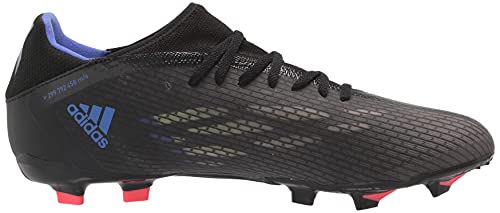 adidas Unisex X Speedflow.3 Firm Ground Soccer Shoe, Black/Sonic Ink/Solar Yellow, 6.5 US Men