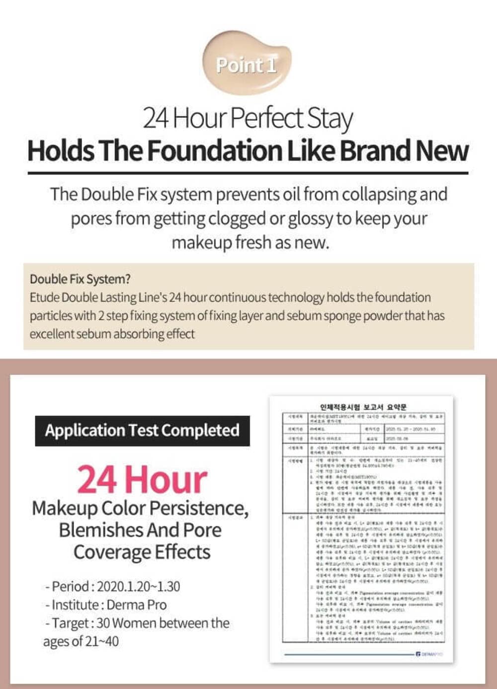 ETUDE New Double Lasting Foundation (Sand) SPF35/ PA++| High Coverage Weightless Foundation | 24-Hours Lasting Double Cover | Magnet-Like Adherence without Stickiness | Makeup Base