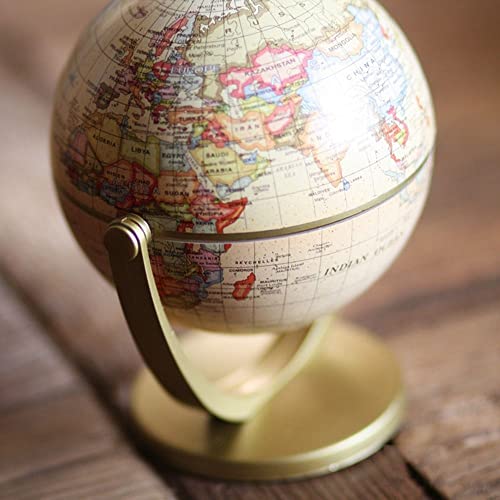 Globe Small Ornament Creative Mini Teacher Display Supplies Bookcase Decor Not Fade Water Proof Teaching Desktop Ornament(White)