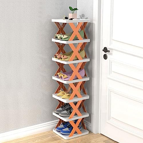 Enthowother Multi-Layer Shoe Rack Storage Organizer, Creative multi-layer shoe rack (Blue,6-layer)