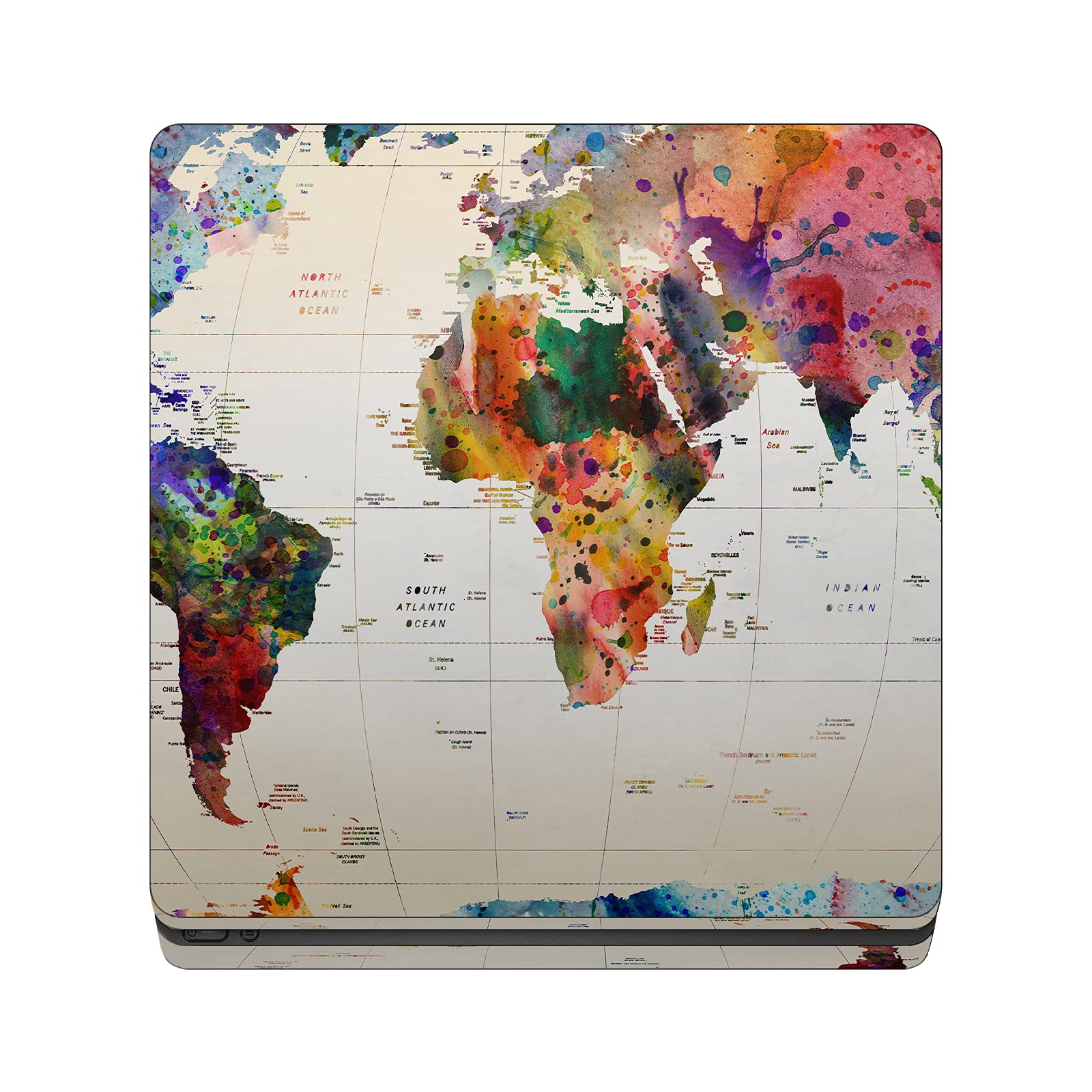 Head Case Designs Officially Licensed Mark Ashkenazi Map Of The World Art Mix Matte Vinyl Sticker Gaming Skin Case Cover Compatible With Sony PlayStation 4 PS4 Slim Console and DualShock 4 Controller