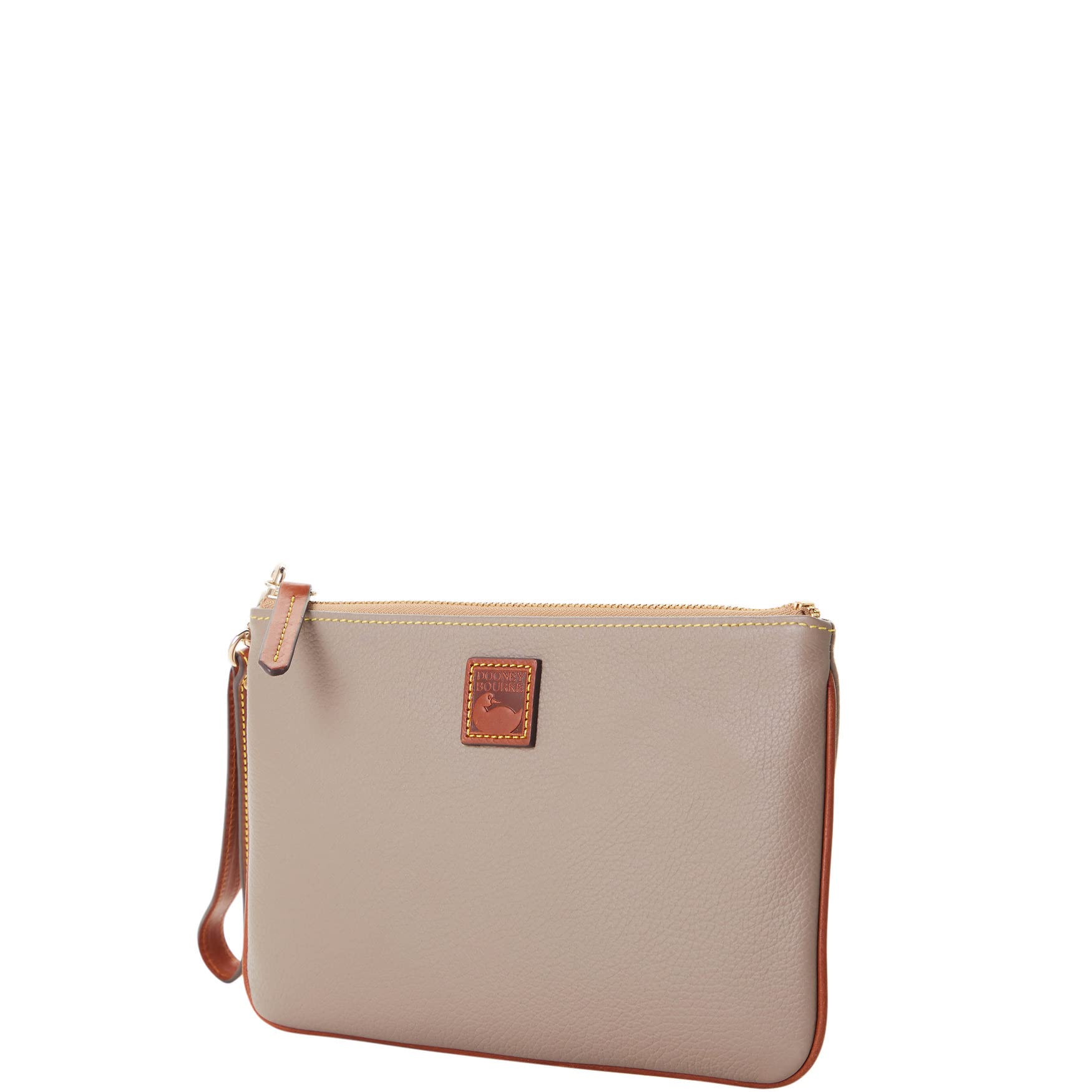 Dooney & Bourke Handbag, Pebble Grain Large Wristlet - Brown