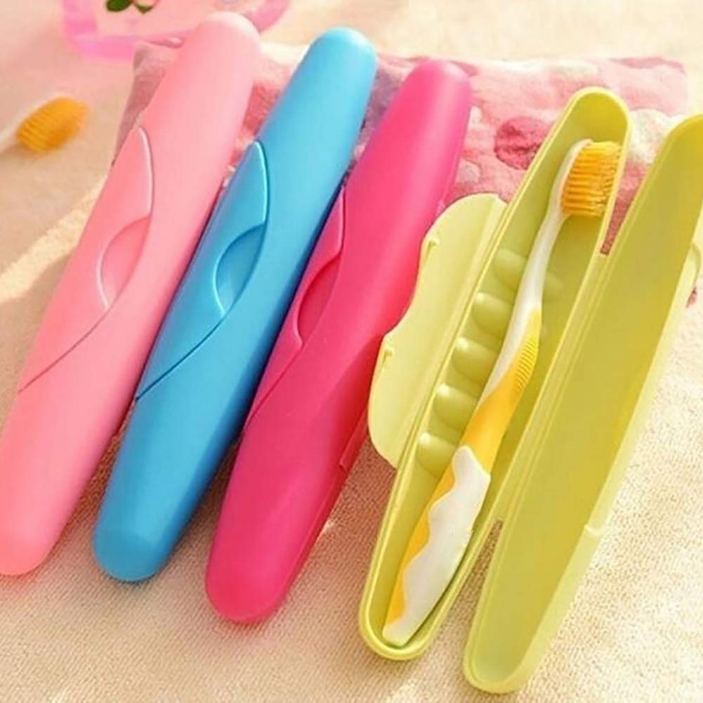 Narutosak Toothbrush Holder, Portable Toothbrush Case Box Plastic Travel Tooth Brush Cover Sealed Holder - Blue