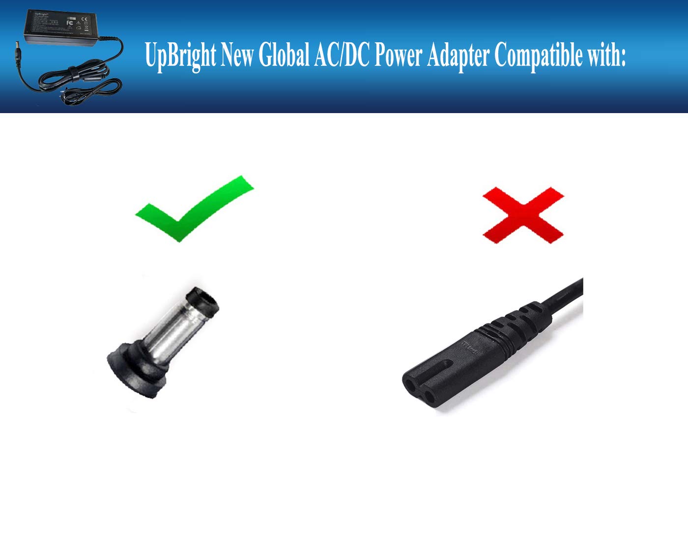 UpBright 20V AC/DC Adapter Compatible with Polk Audio 5000 2000 3000 4000 IHT 5000IHT 2000IHT IHT5000 IHT2000 AM1500-A AM1200-A AM1400-A AM1400-B N1 AM1911-A YJS05-2002700D GPE602-200250W Soundbar
