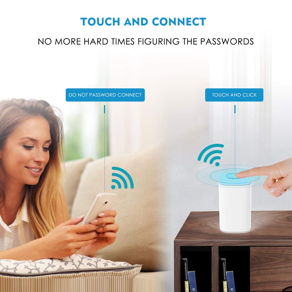 WAVLINK Mesh WiFi System, Up to 5,000 sq.ft Coverage, 3000Mbps Tri-Band Mesh WiFi Router,Replaces WiFi Router and Extender, 3 Gigabit Ports per Unit,USB Port