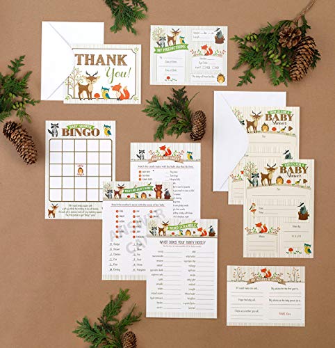 Lillian Rose Woodland Baby Shower Prediction Cards, Neutral, 5.5" x 4.25"
